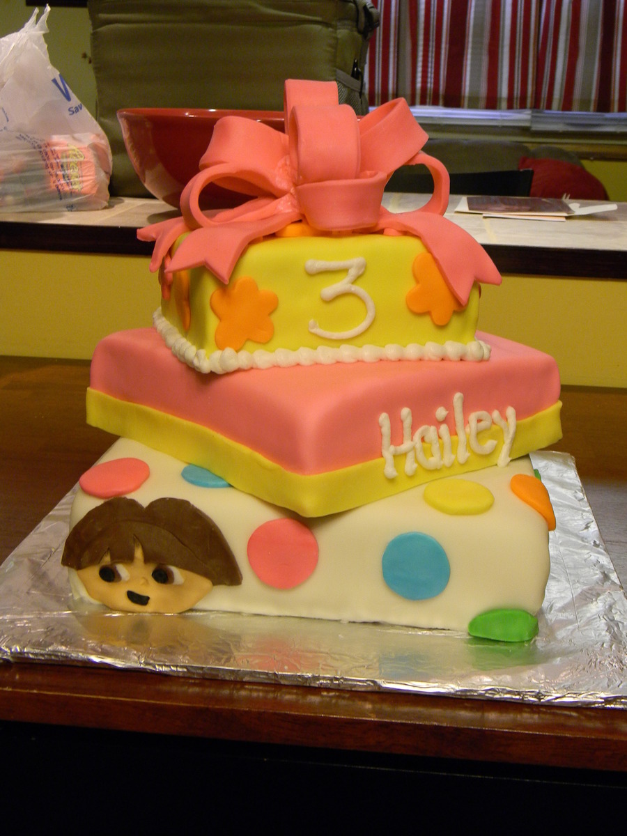 Dora Themed Birthday Cake - CakeCentral.com