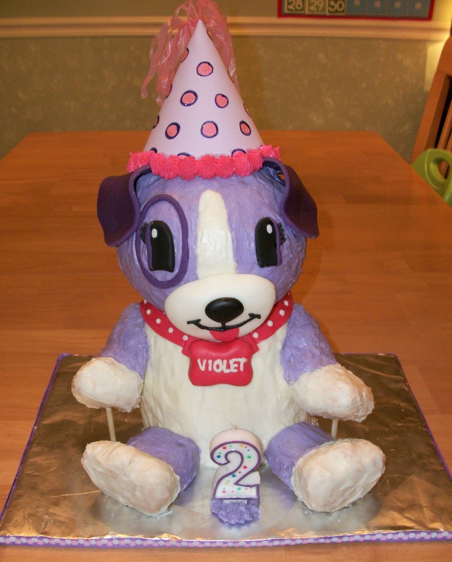 Violet Puppy Cake - CakeCentral.com