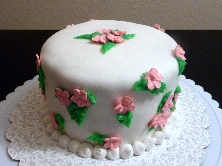 Pink Flower Birthday Cake - CakeCentral.com