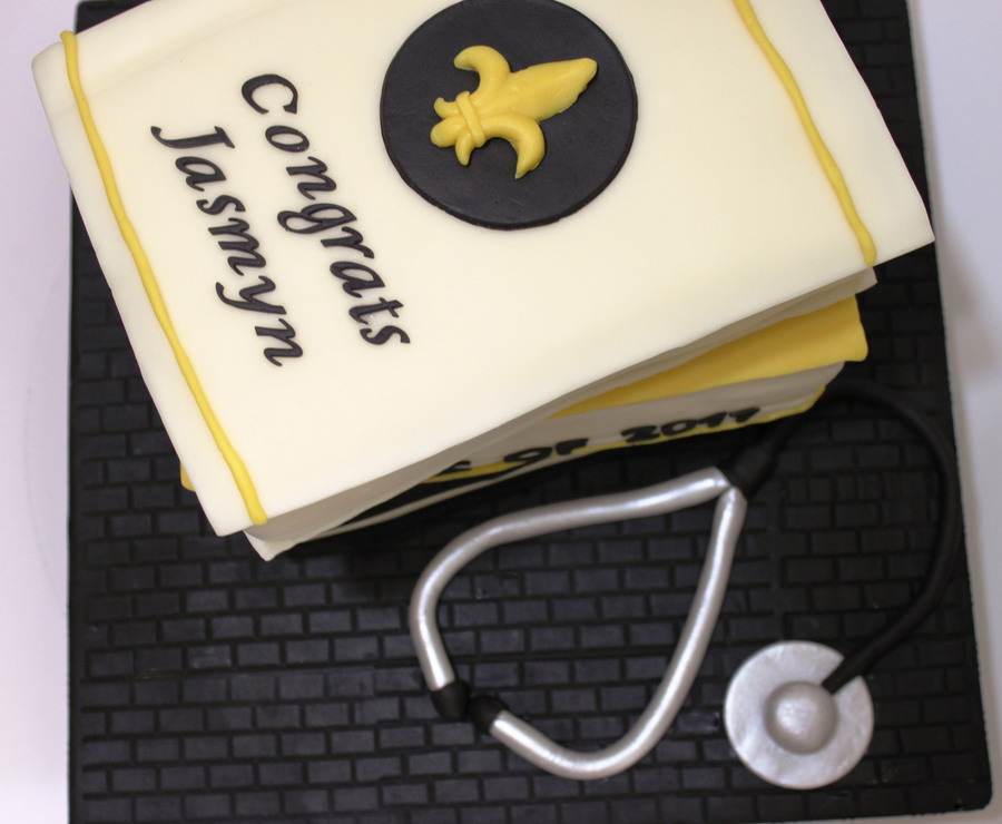 Stacked Graduation Book Cake - CakeCentral.com