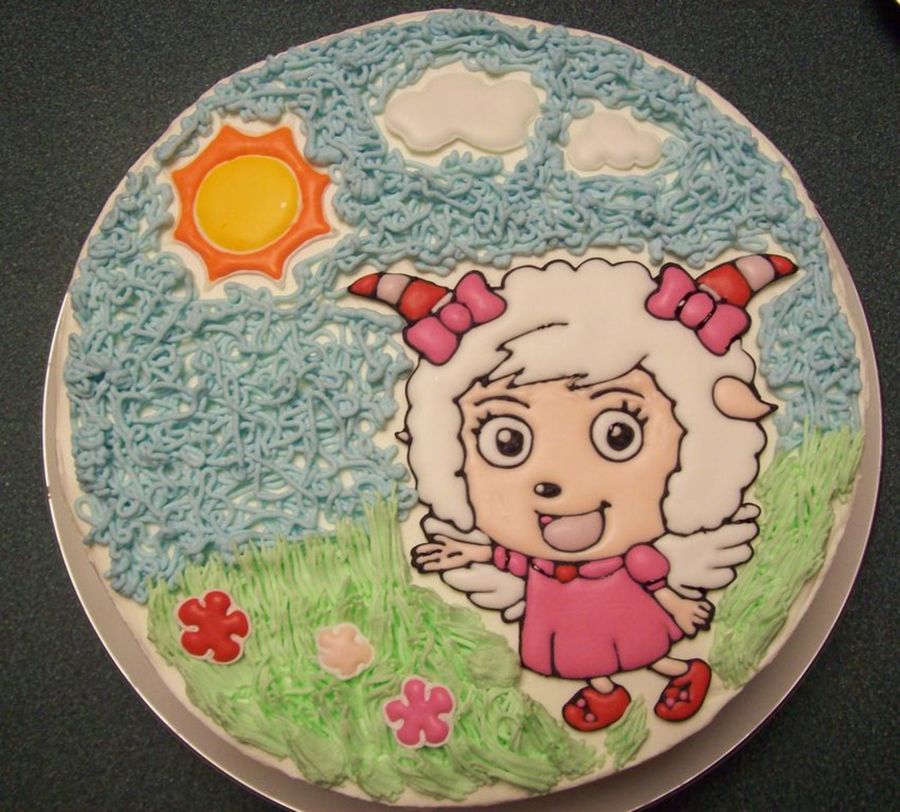 Pretty Lamb Birthday Cake - CakeCentral.com