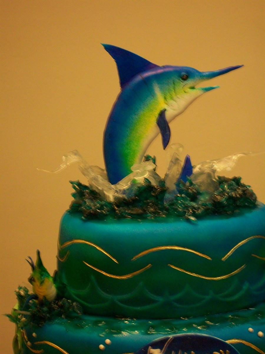Marlin Fish And Boat Cake - CakeCentral.com