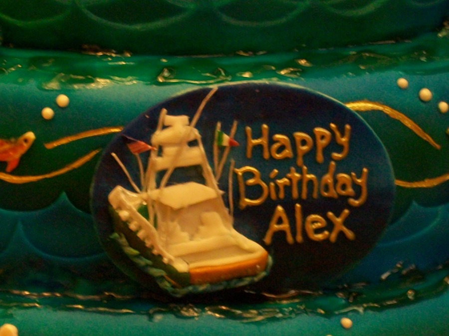 Marlin Fish And Boat Cake - CakeCentral.com