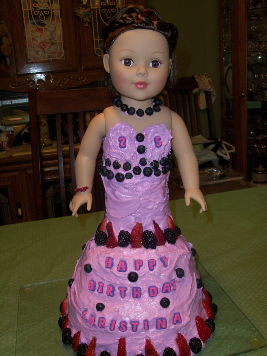 Doll Cake With Fresh Fruit. - CakeCentral.com