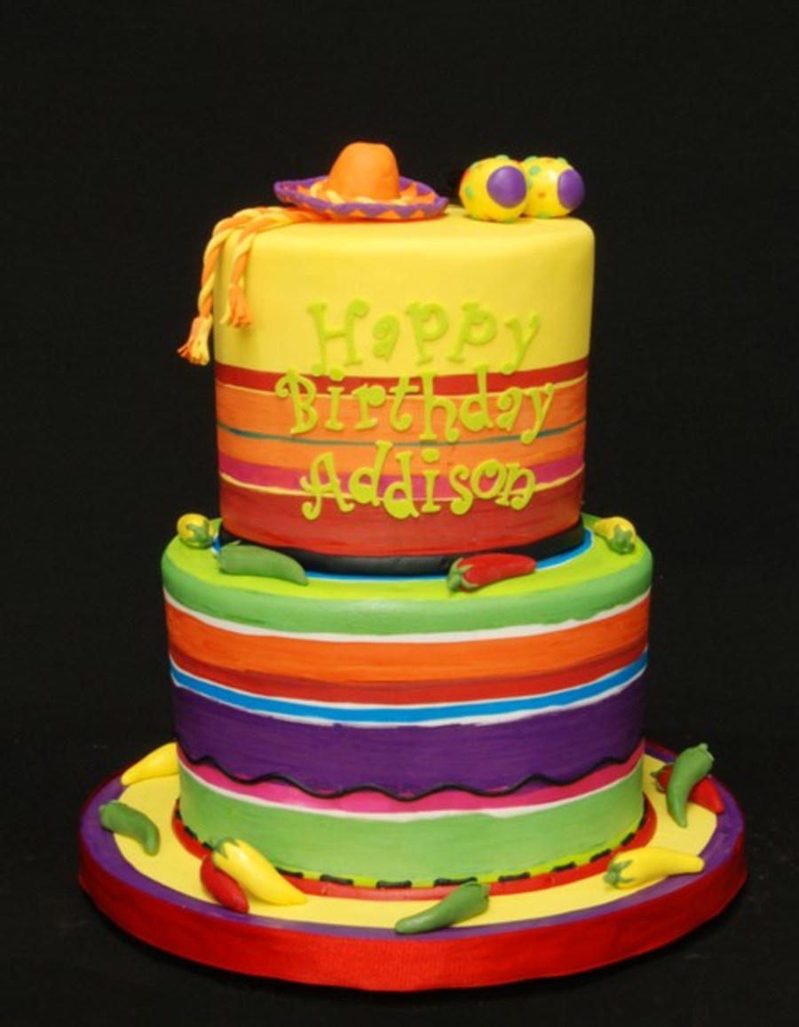Colorful Fiesta - CakeCentral.com