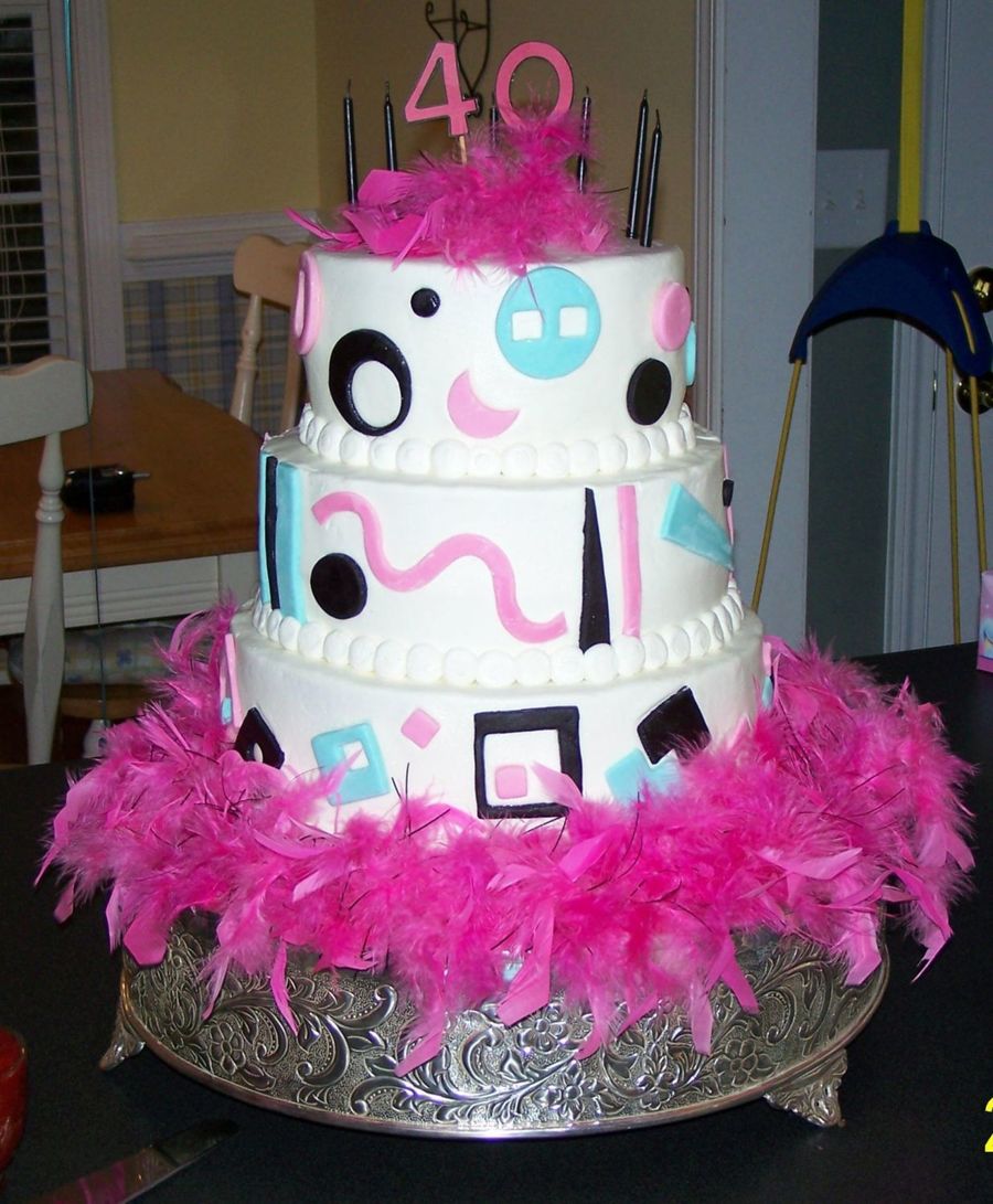 Geometric Shape 40Th Birthday Cake - CakeCentral.com