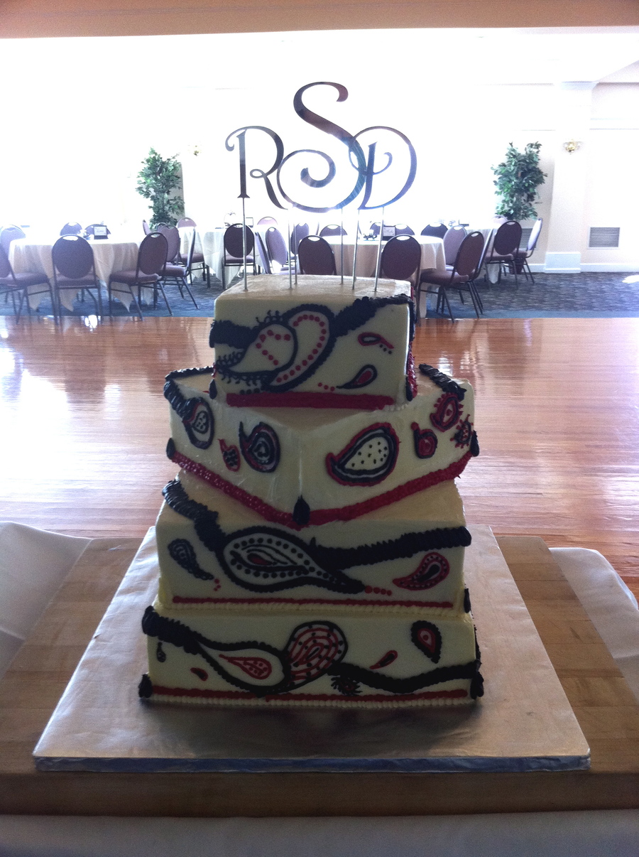 Paisley Wedding Cake - CakeCentral.com