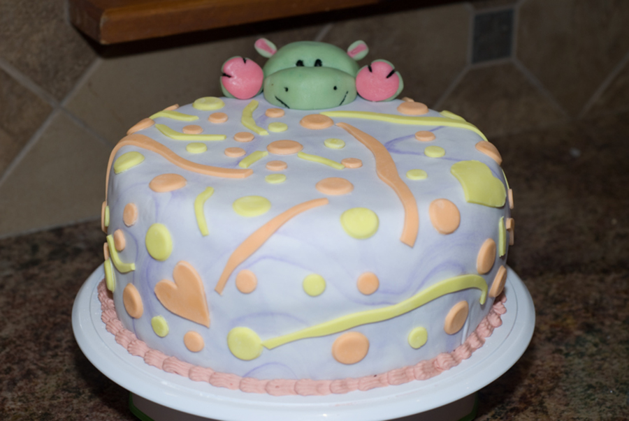 "minty Hippo" Cake - CakeCentral.com