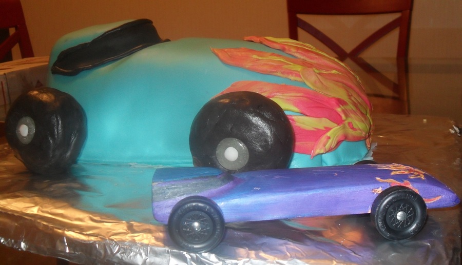 Pinewood Derby Banquet Cake - CakeCentral.com