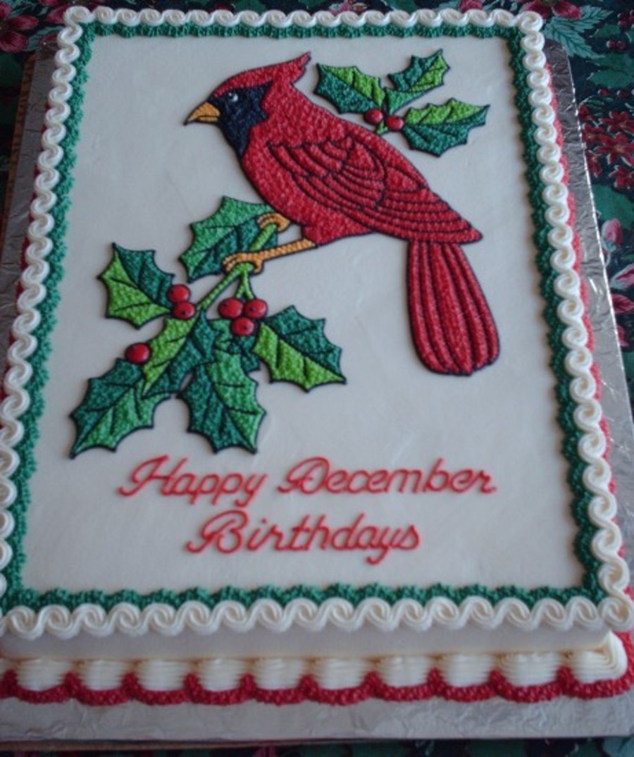 Christmas Cardinal - CakeCentral.com