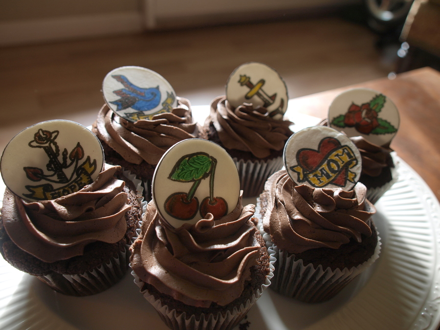 Tattoo Cupcake Toppers - CakeCentral.com