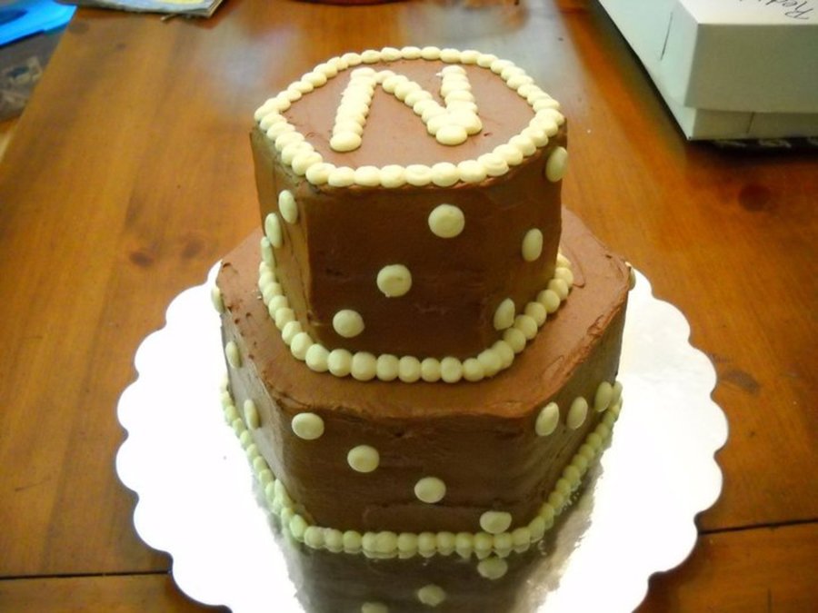 Hexagon 2-Tier Wedding Cake - CakeCentral.com