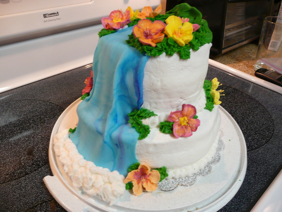 Hawaiian Waterfall - CakeCentral.com