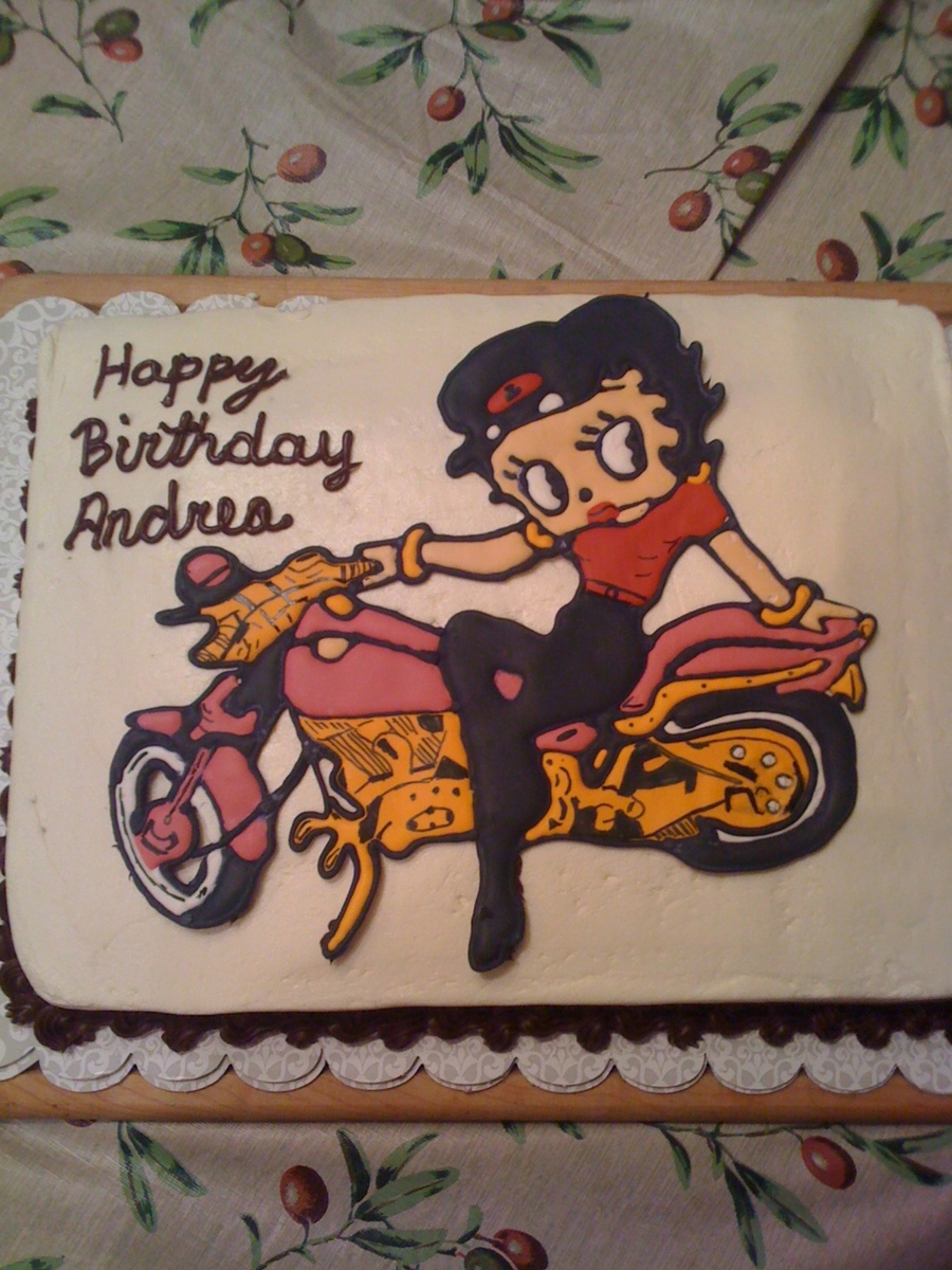 Betty Boop Motorcycle - CakeCentral.com