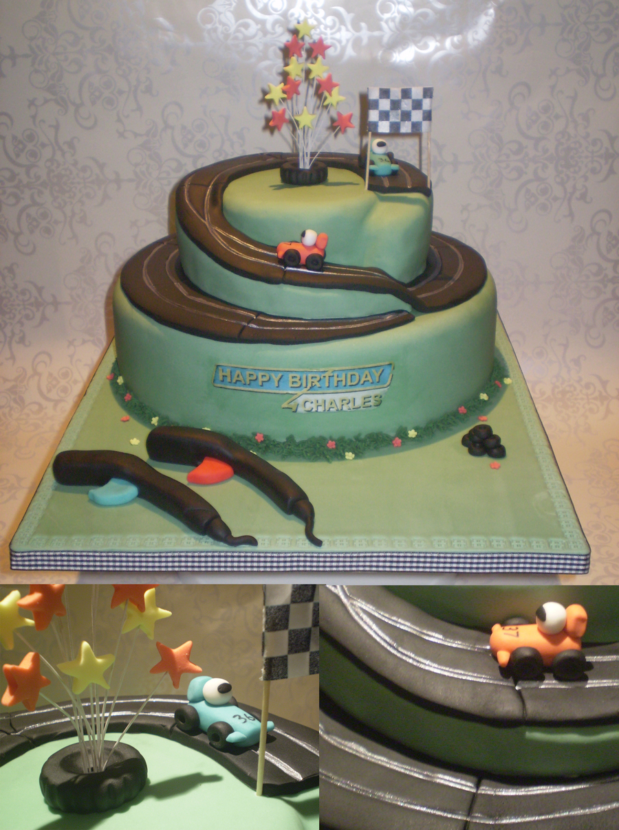 Scalextric Birthday Cake - CakeCentral.com