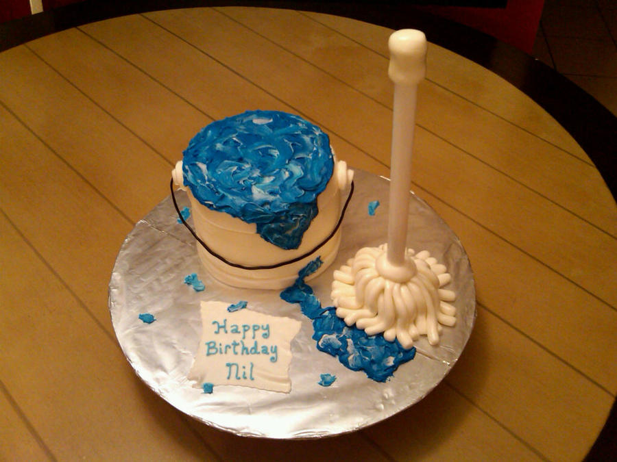Mop And Bucket Cake - CakeCentral.com