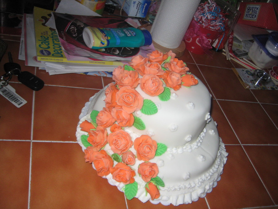 Wilton Course 3 Final Cake - CakeCentral.com