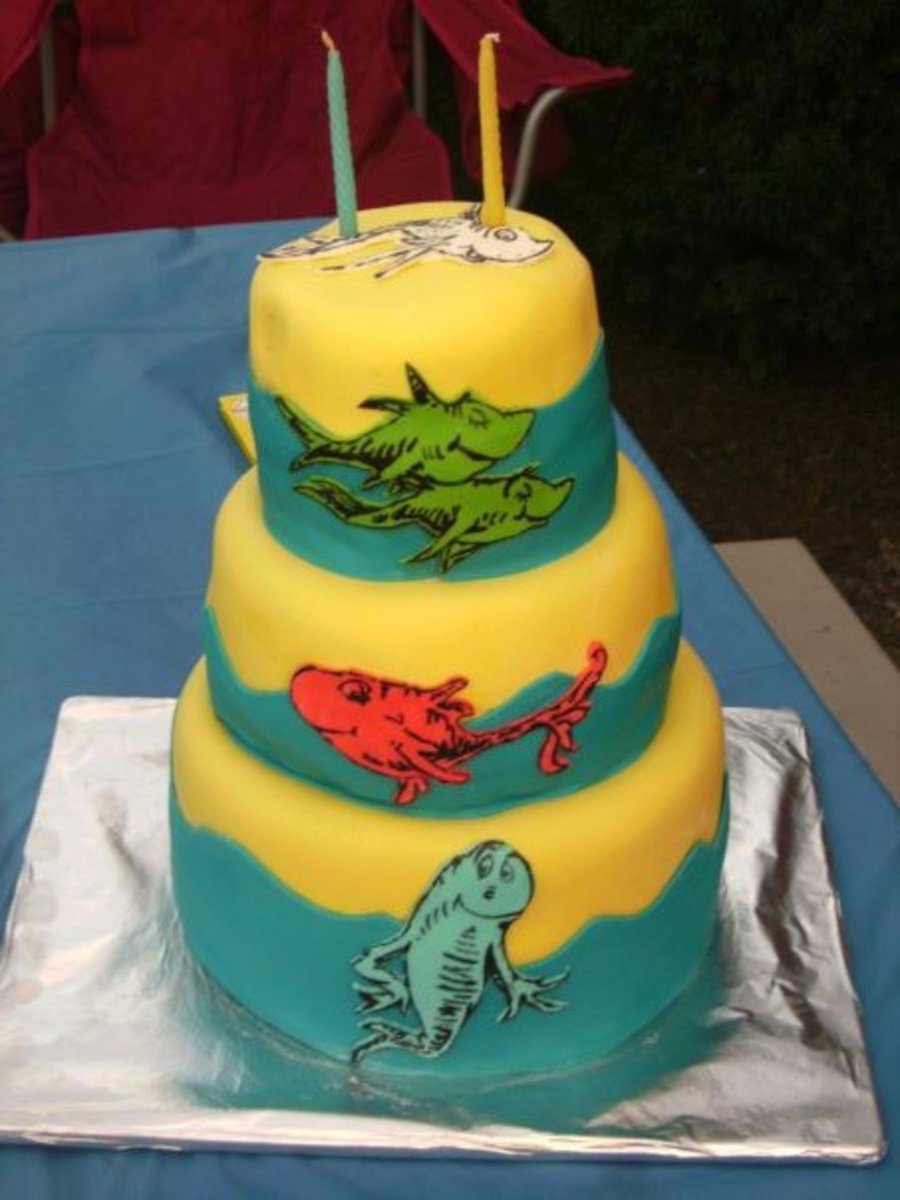 Dr. Suess 1 Fish 2 Fish Red Fish Blue Fish - CakeCentral.com