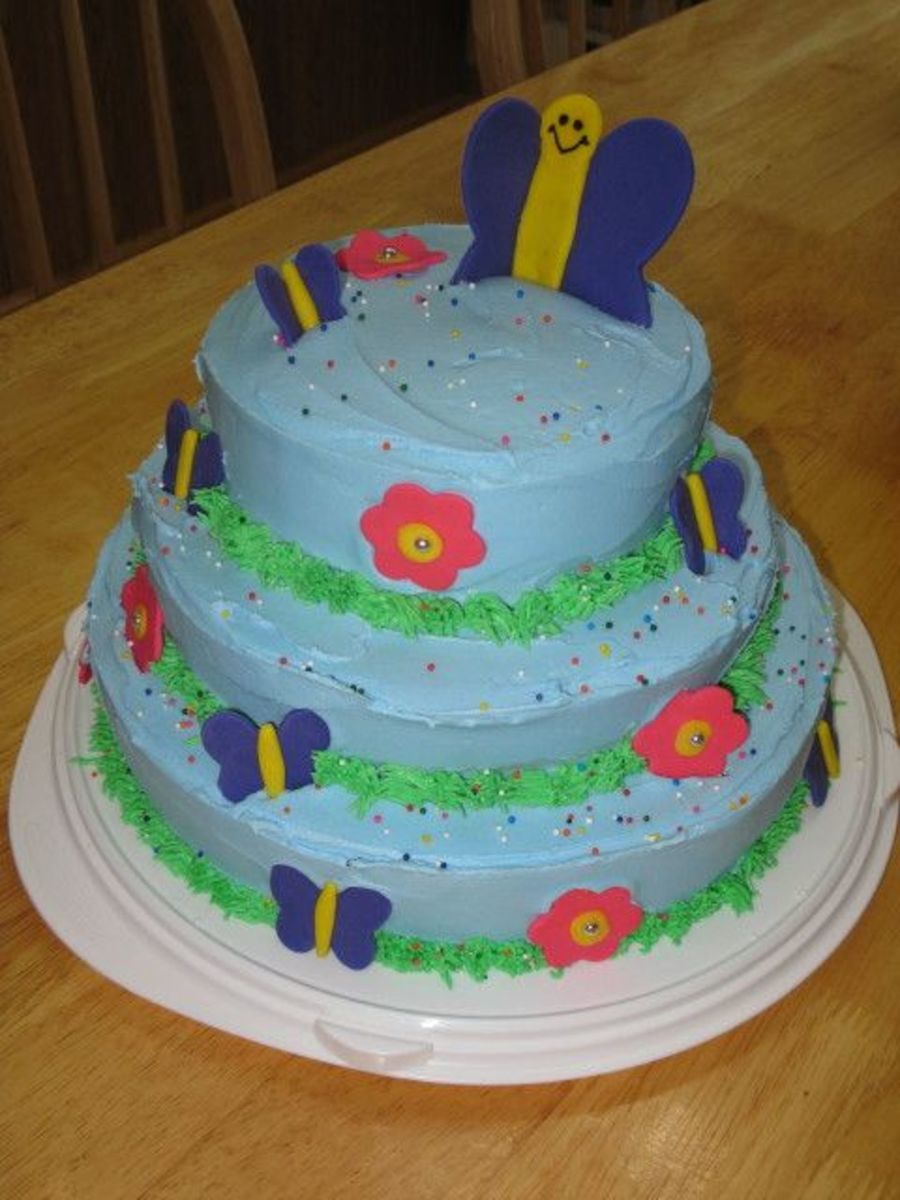 Flowers And Butterflies - CakeCentral.com