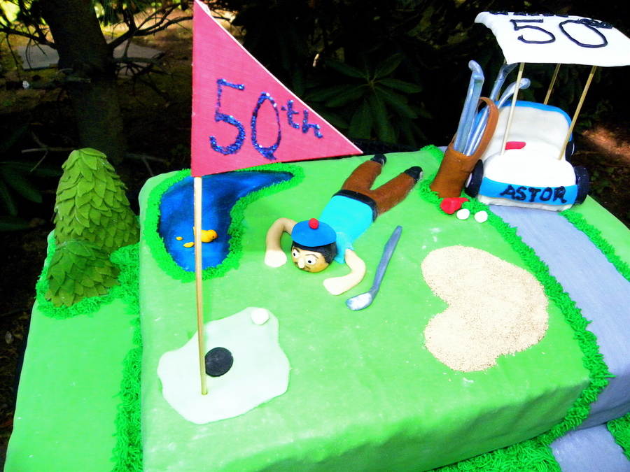 50Th Birthday Golf Theme Cake - CakeCentral.com