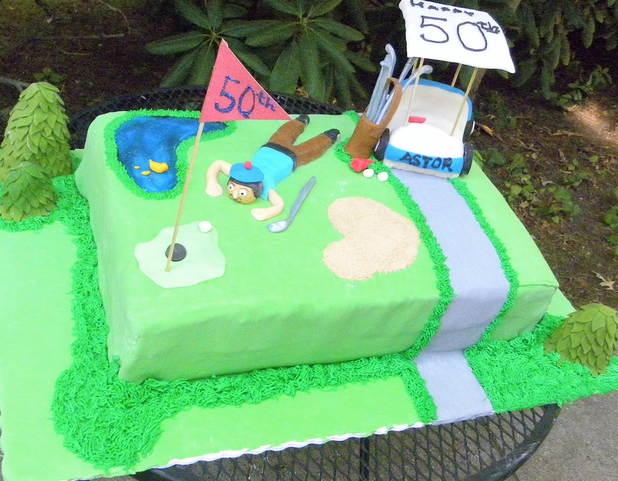 50Th Birthday Golf Theme Cake - CakeCentral.com