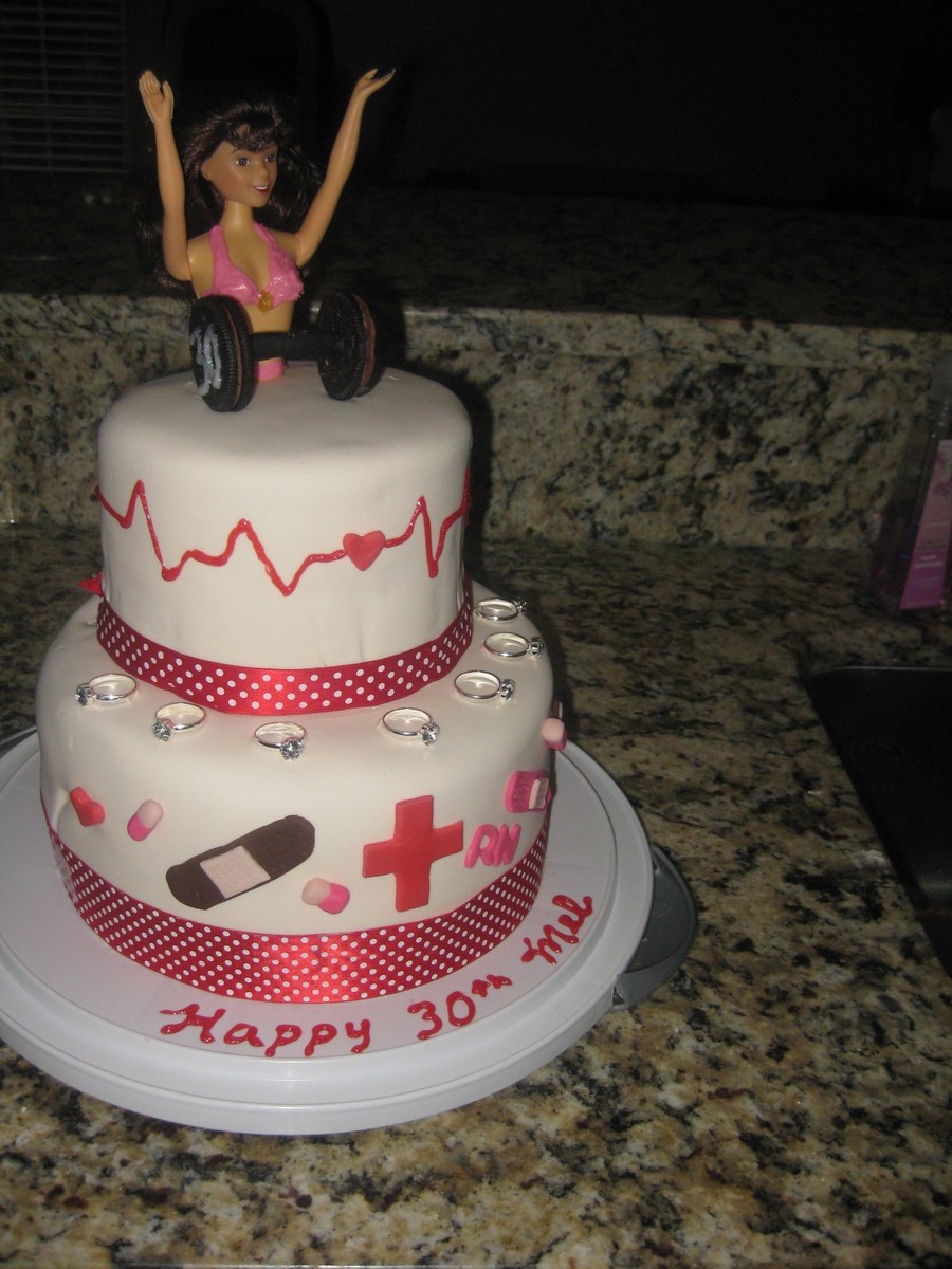 Body Builder And Nurse Bday Cake - CakeCentral.com