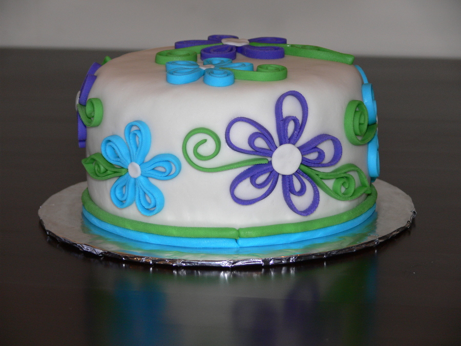 Quilled Birthday Cake - CakeCentral.com