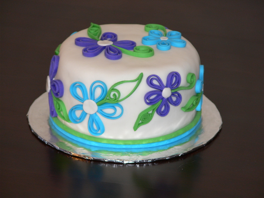 Quilled Birthday Cake - CakeCentral.com