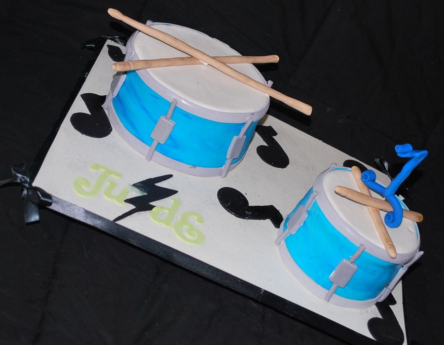 Drum Cake With "smash" Drum - CakeCentral.com