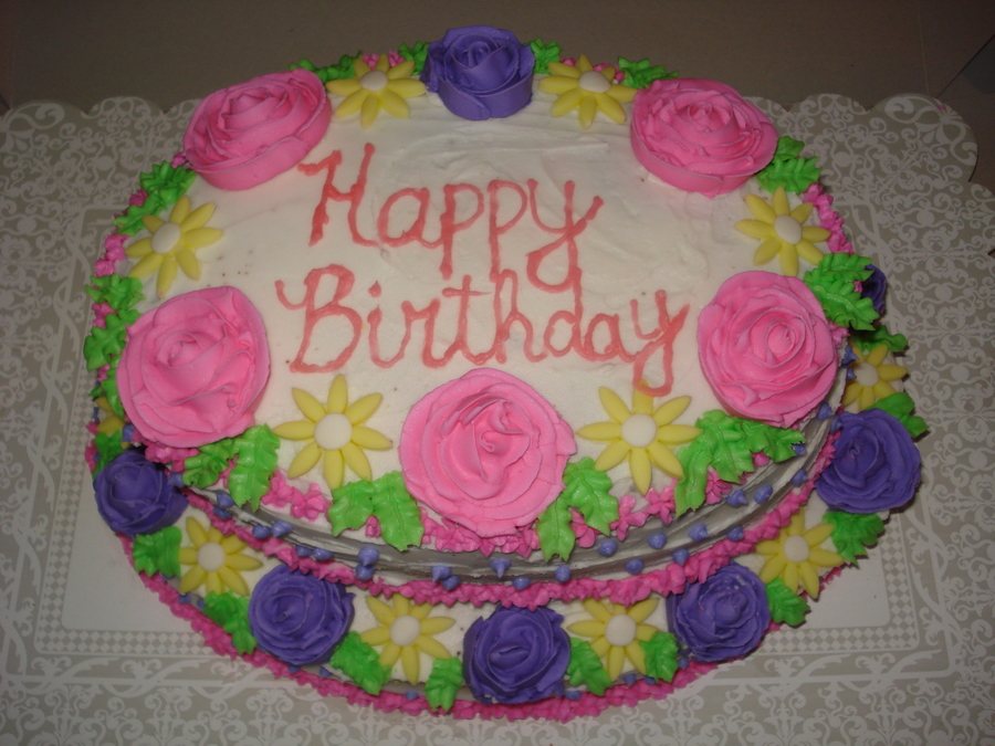 Happy Birthday Cake For Grandma - CakeCentral.com