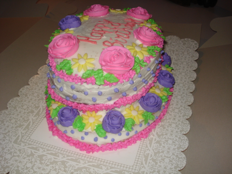 Happy Birthday Cake For Grandma - CakeCentral.com