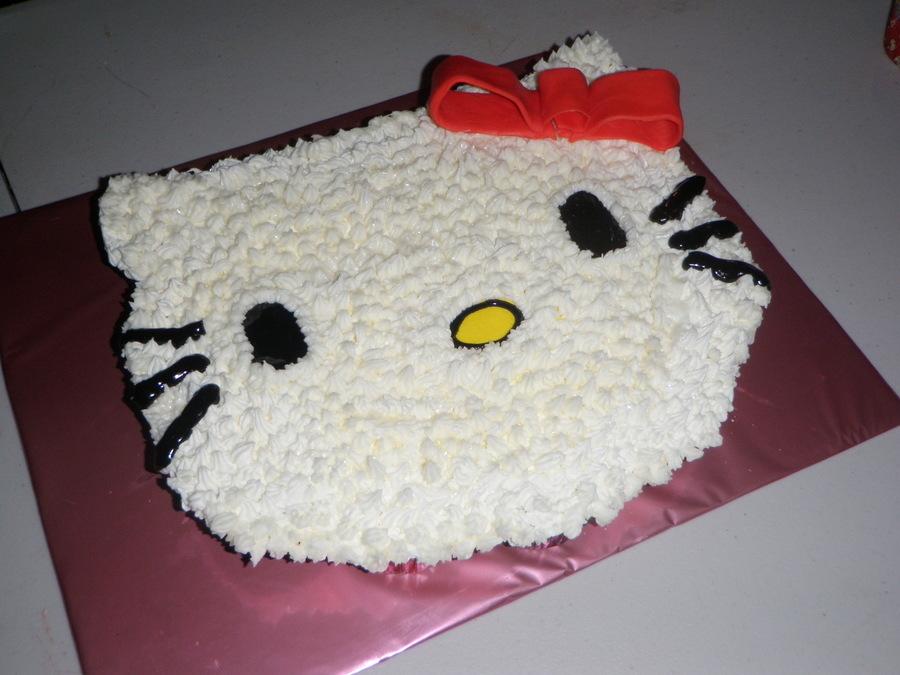 Hello Kitty Cupcake Cake - CakeCentral.com