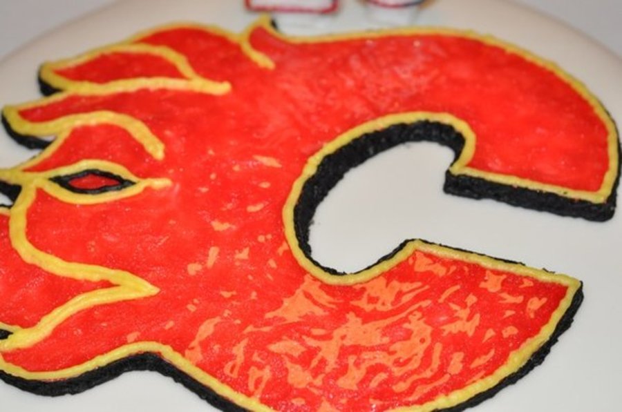 Hockey Calgary Flames Birthday Cake - CakeCentral.com