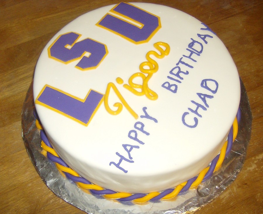 Lsu Birthday Cake - CakeCentral.com