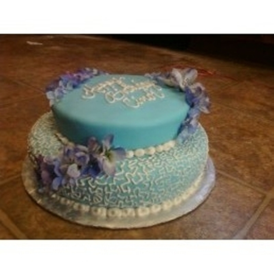 Baby Blue Birthday Cake - CakeCentral.com