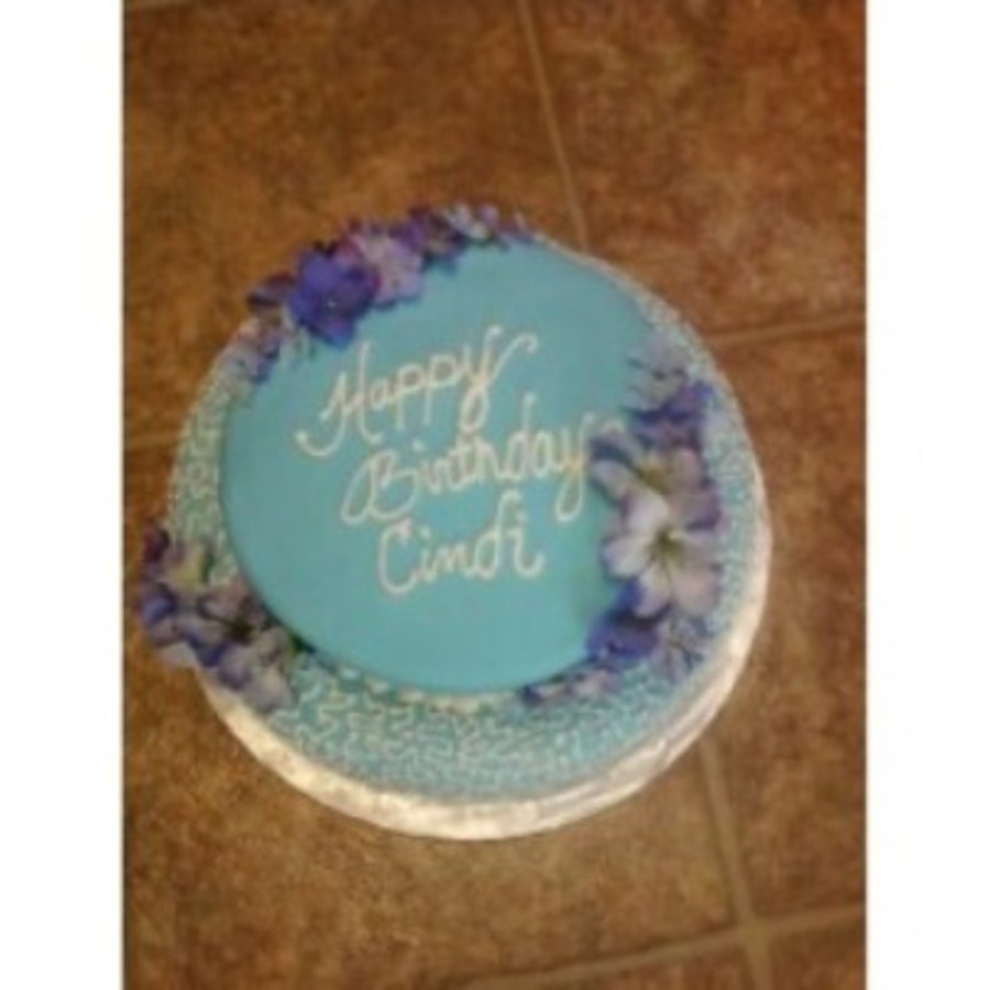 Baby Blue Birthday Cake - CakeCentral.com