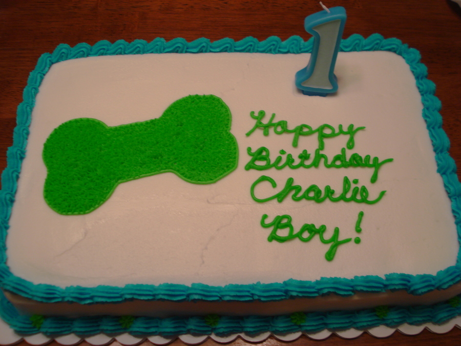 My Son (My Doggie)'s First Birthday Cake - CakeCentral.com