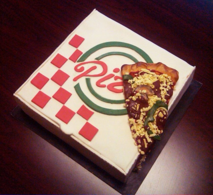 Pizza Box Cake - CakeCentral.com