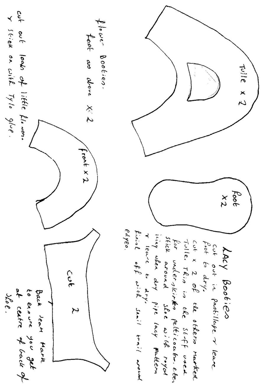 Template Of Booties - CakeCentral.com
