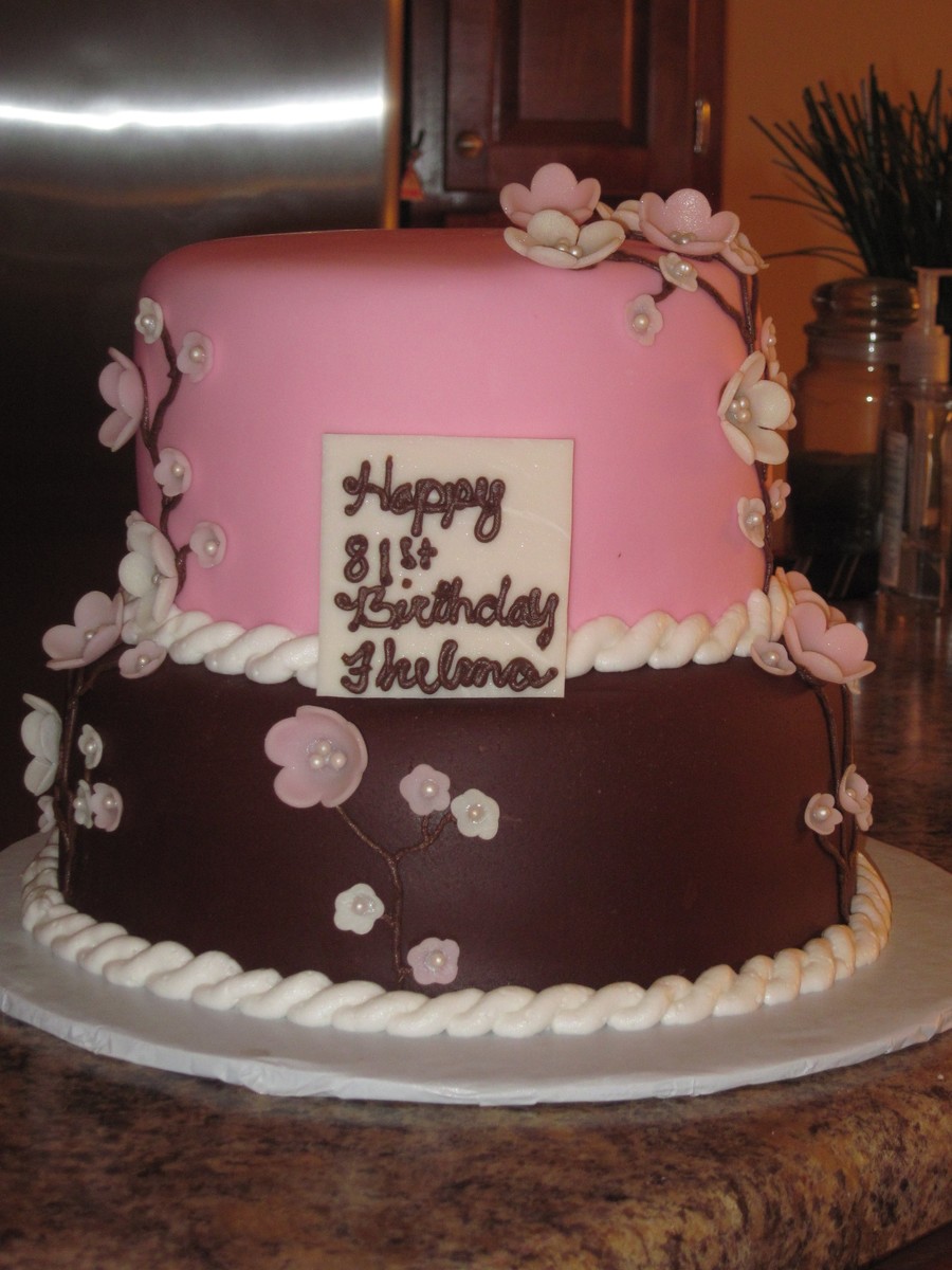 Cherry Blossom Birthday Cake - CakeCentral.com