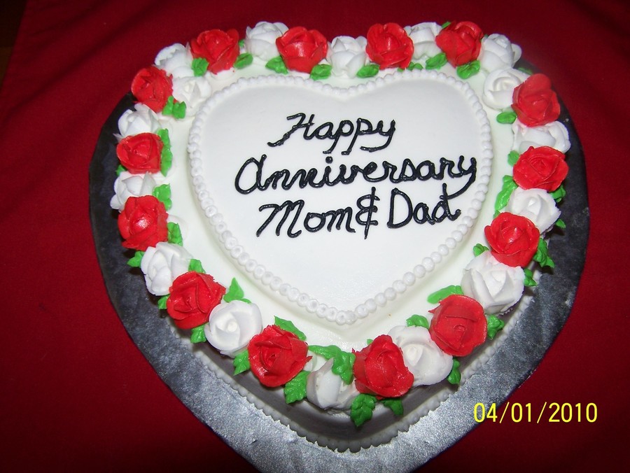 Raised Heart Anniversary Cake - CakeCentral.com