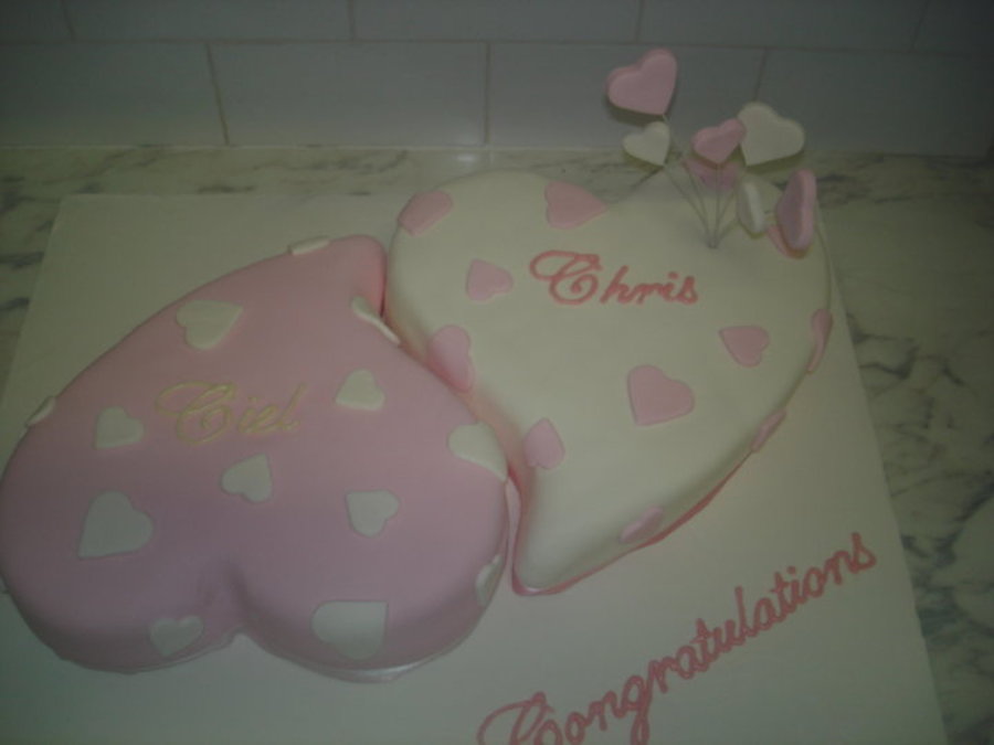 Engagement Cake - CakeCentral.com