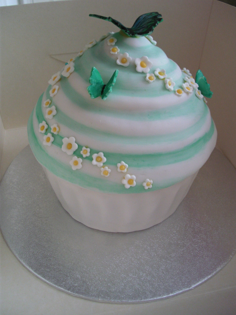 Butterfly Giant Cup Cake - CakeCentral.com