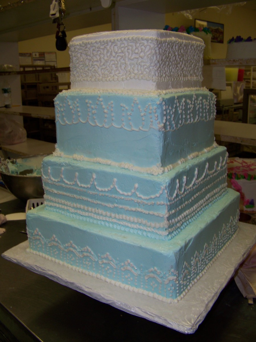 Square Wedding Cake - CakeCentral.com