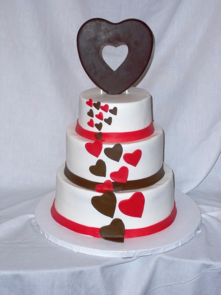 Heart Wedding Cake - CakeCentral.com