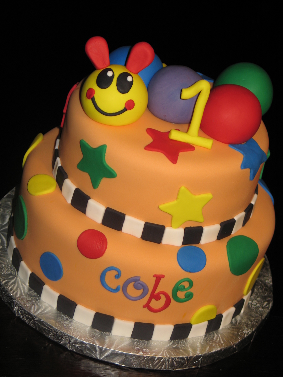 Baby Einstein Caterpillar Cake - CakeCentral.com