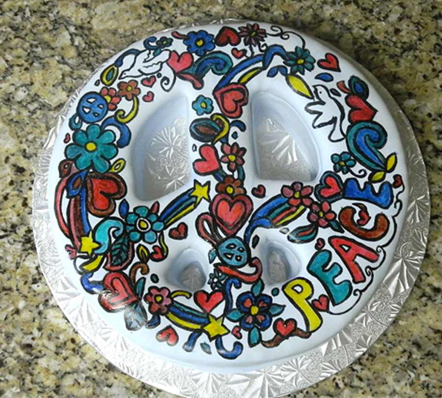 Peace Birthday Cake - CakeCentral.com