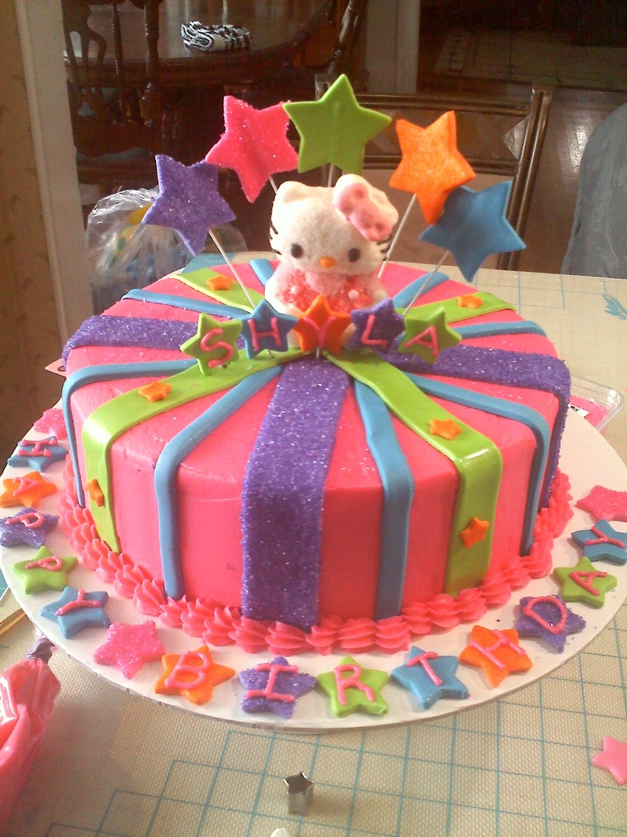 Funky And Fun Hello Kitty Cake - CakeCentral.com