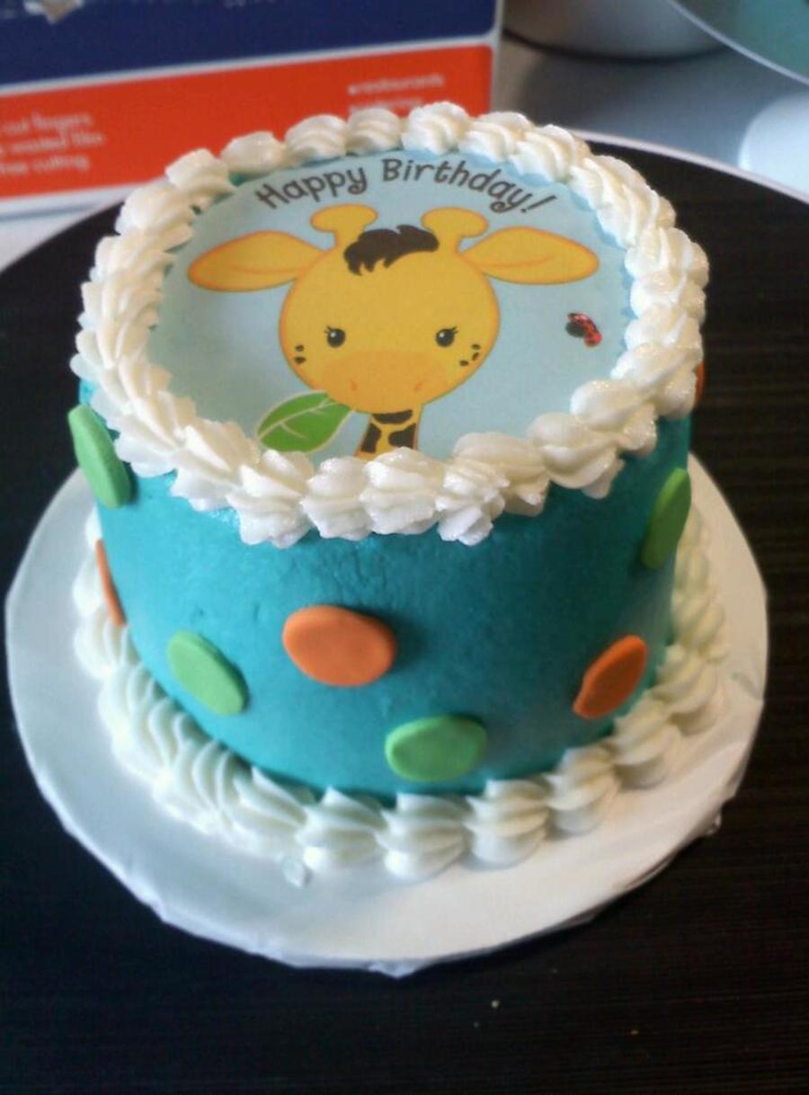 Baby Giraffe Mush Cake - CakeCentral.com