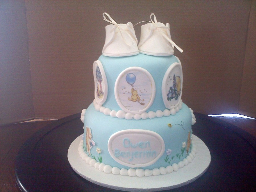 Classic Pooh Baby Shower - CakeCentral.com